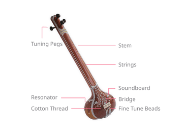 Figure 1. Structure of a Tanpura (Picture courtesy of Alex Lenovski ...